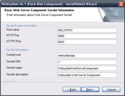 Packaging the Servlet Based Web Server Component